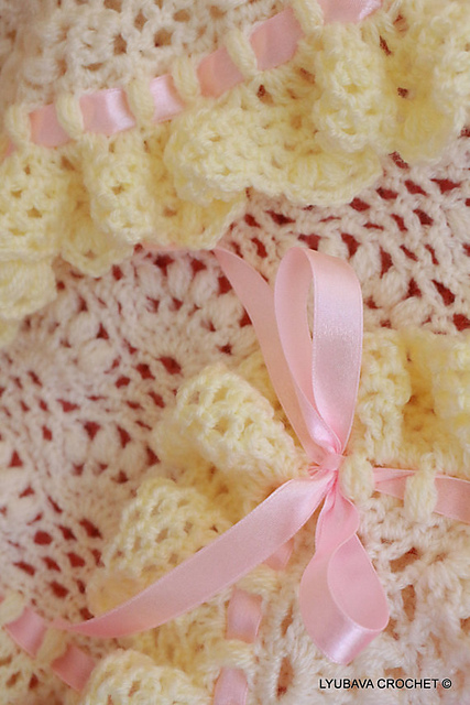 Ravelry: LyubavaCrochet's Crochet Lace Baby Blanket Ruffle Edge