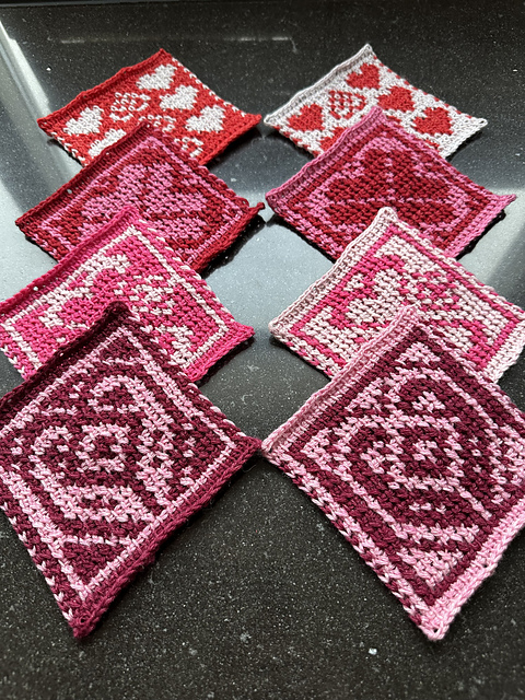 Ravelry: Vintage Norwegian Tiles Valentine set pattern by My Crochet ...