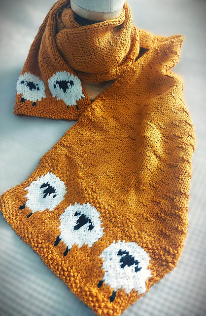 Ravelry: Textured Sheep Scarf pattern by Jacqueline Wojtecki