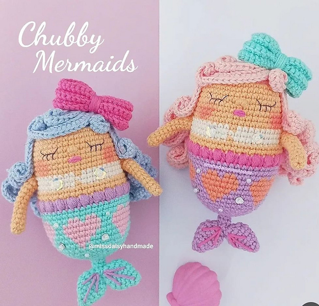 Ravelry: 90´s Chubby Mermaids pattern by Miss Daisy Handmade