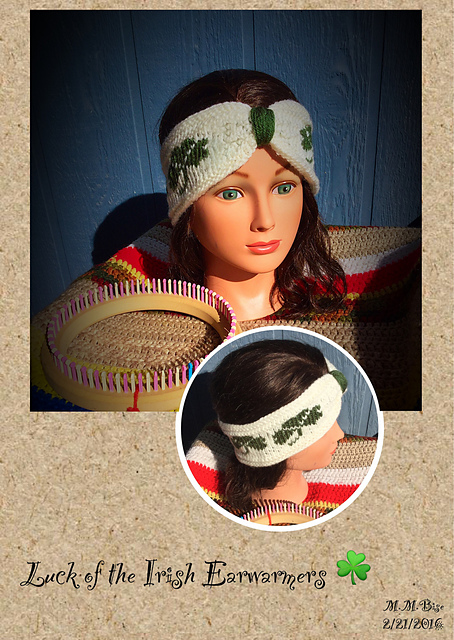 Ravelry: Luck of the Irish Ear Warmers pattern by Malissa M.Bise