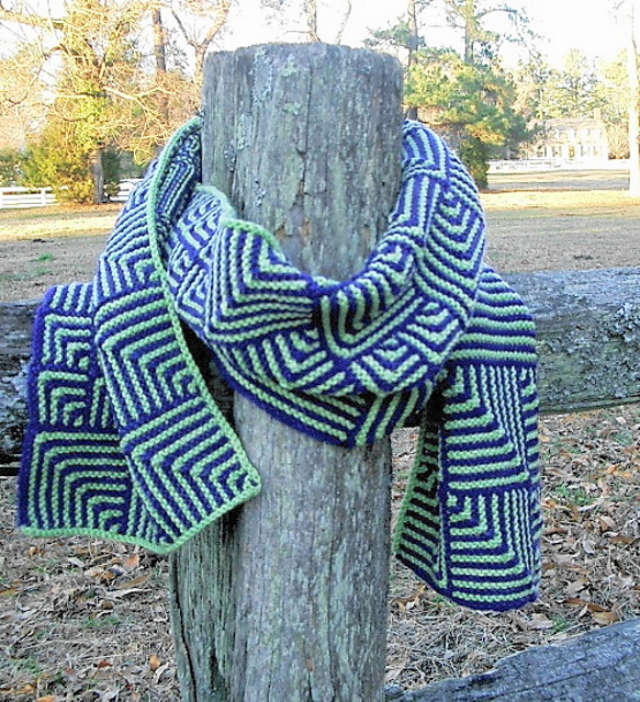 Ravelry: Miter Mix Muffler pattern by Barbara Kreuter