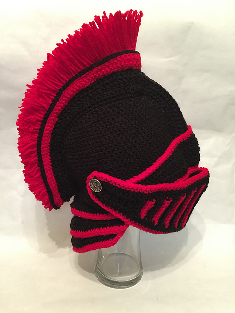 Ravelry: Trojan Black Knight Helmet pattern by Mad Fruit