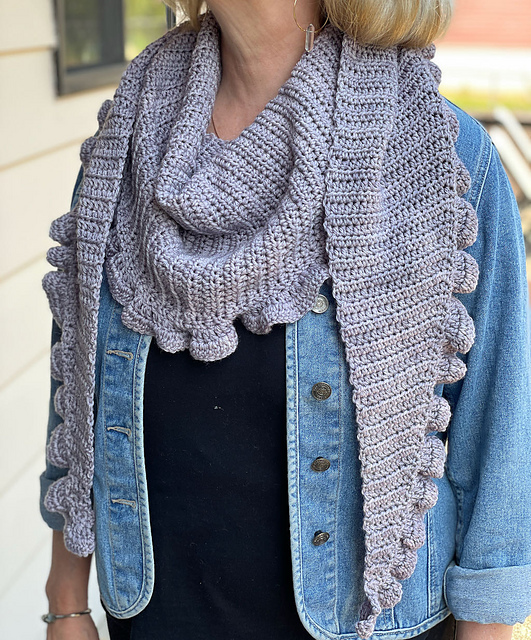 Ravelry: Provence Ruffled Shawl pattern by Debbie Field
