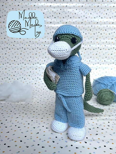 Ravelry: Emmanuel the Crocodile Doctor pattern by Madeleine O'Dea