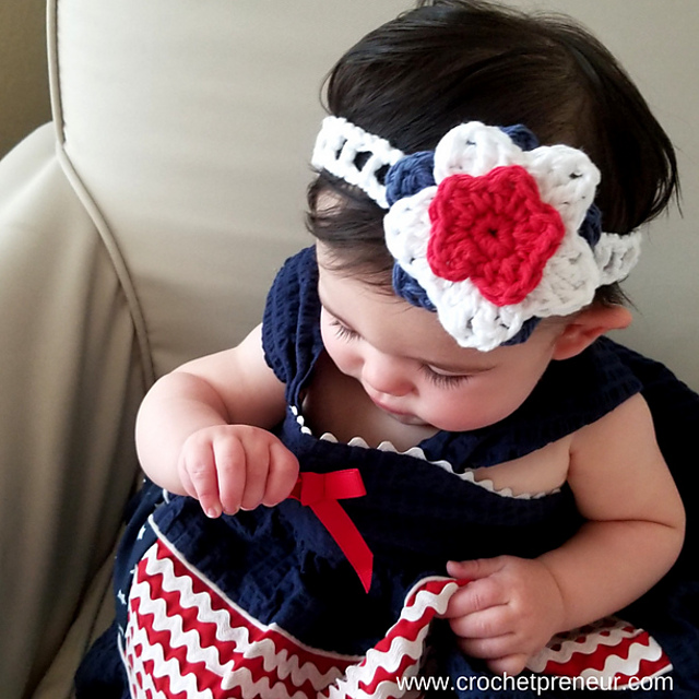 Ravelry: Stars and Stripes Headband pattern by Pam Grice