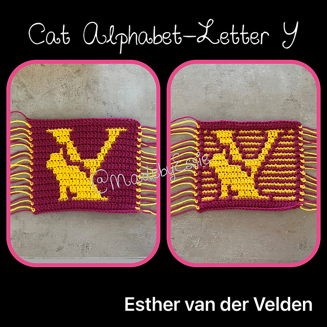 Ravelry: Cat Alphabet Letter Y pattern by Esther van der Velden