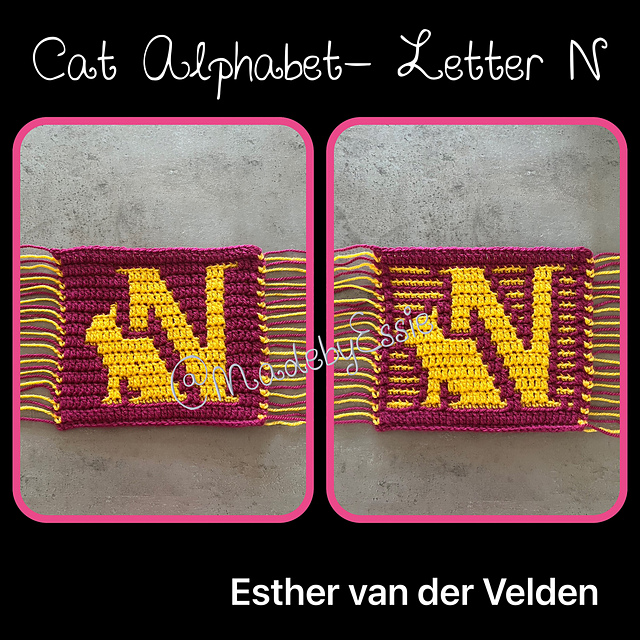 Ravelry: Cat Alphabet Letter N pattern by Esther van der Velden