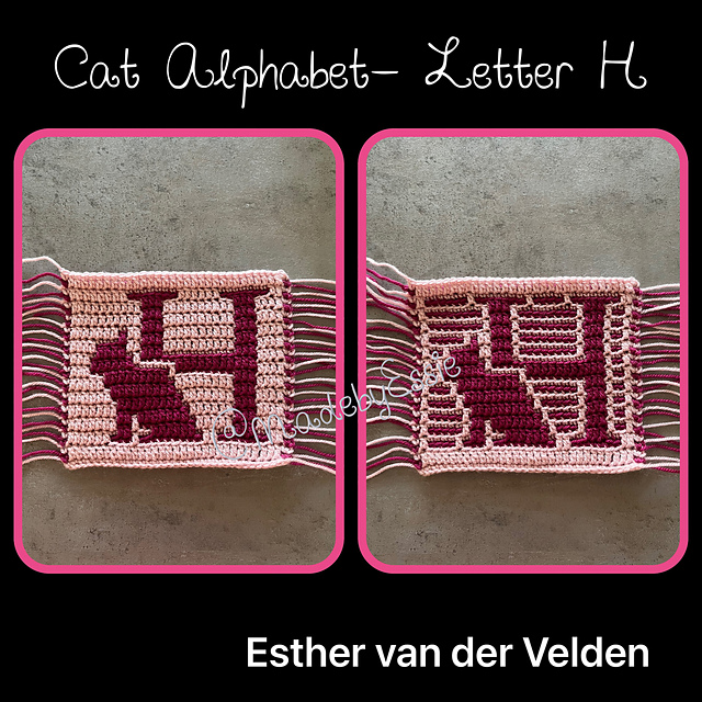 Ravelry: Cat Alphabet Letter H pattern by Esther van der Velden