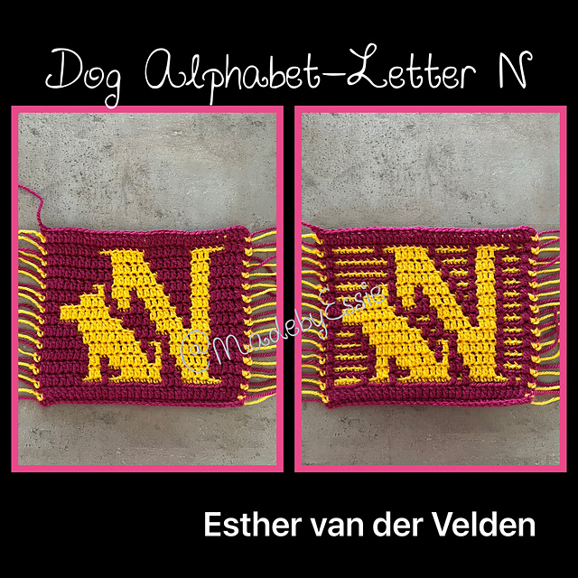 Ravelry: Dog Alphabet Letter N pattern by Esther van der Velden