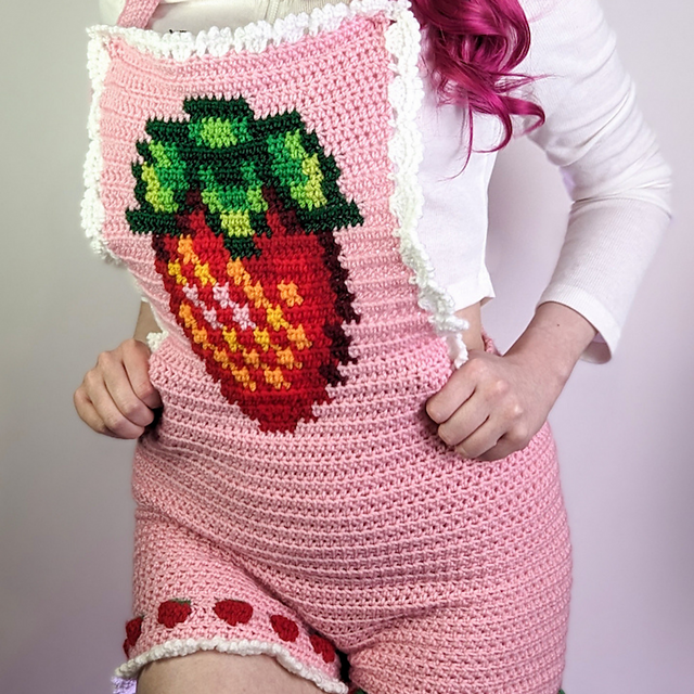 Ravelry: Strawberry Overalls pattern by Madefully Crochet