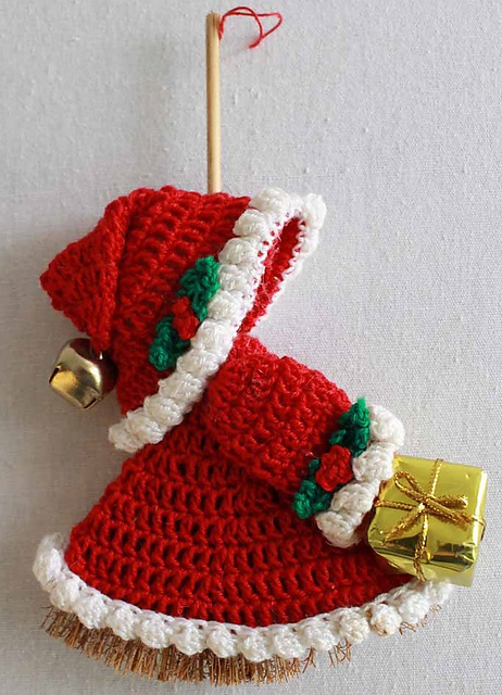 Ravelry: Christmas Mini Broom Doll pattern by Maggie Weldon