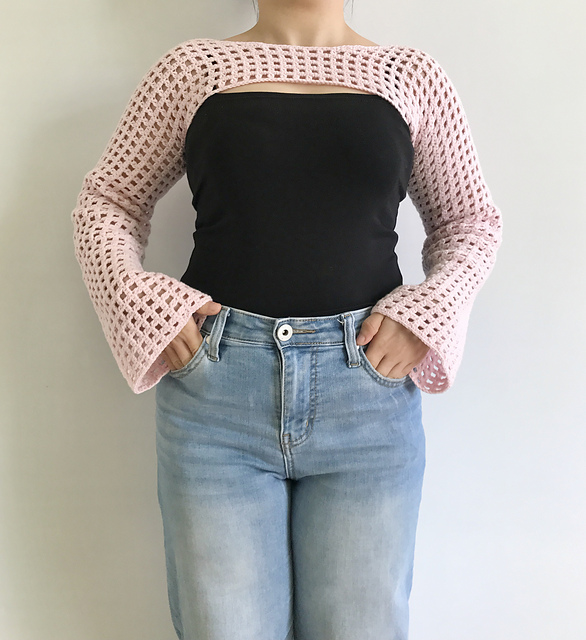 Ravelry: Cluster Mesh Shrug pattern by Hang Nguyen