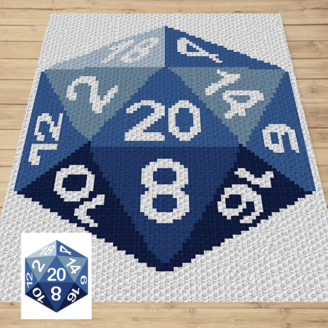 Ravelry: D&D Dice C2C Blanket pattern by Ari Wimsett