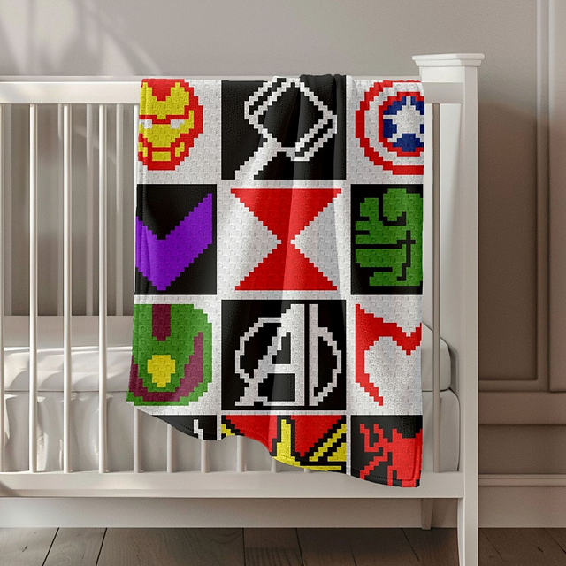 Ravelry: C2C Avengers Hero Logos pattern by Ari Wimsett