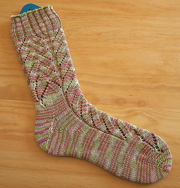 Ravelry: Banana Blossom Lace Socks pattern by Maia Discoe