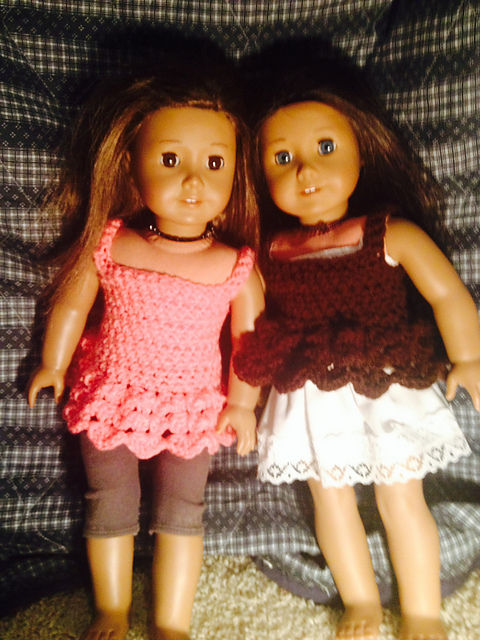 Ravelry: 18" doll top or dress pattern by Maiya Banks