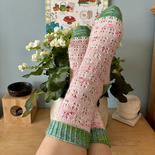 Ravelry: Spring Flower Socks pattern by Mailles Nam