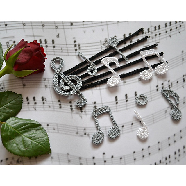 Ravelry: Music Note Appliques pattern by Anzelika Liusinska
