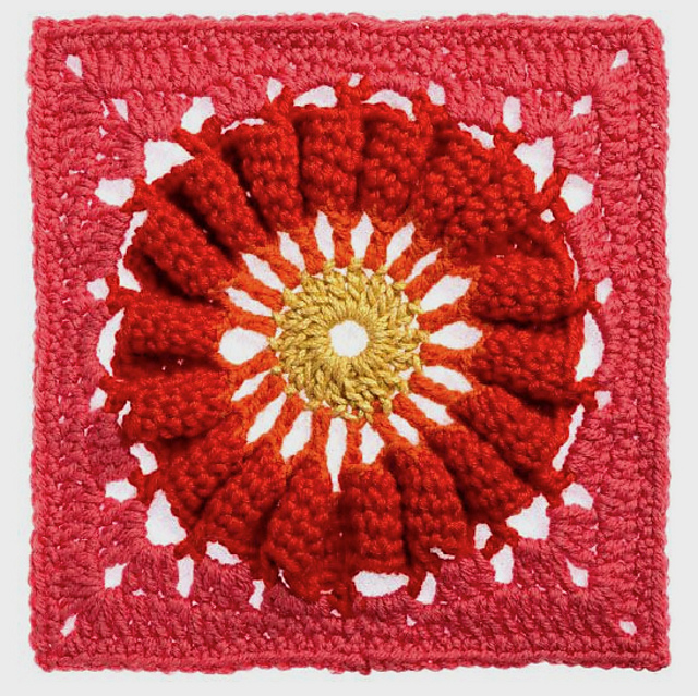 Ravelry: Fluted Flower Square pattern by Tracey Lord