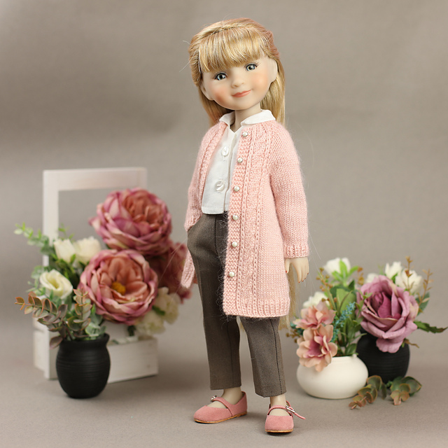 Ravelry: Aran Cardigan for RRFF doll pattern by Polina Vegner
