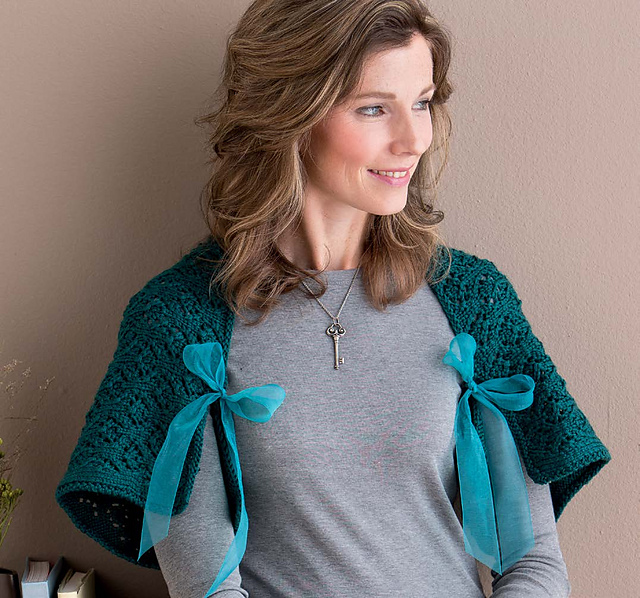 Ravelry: Jane Austen Lace Panel Shrug pattern by Elena Malo