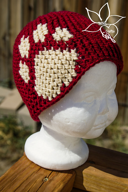 Ravelry: Paw Print Graph Beanie pattern by Manda Nicole
