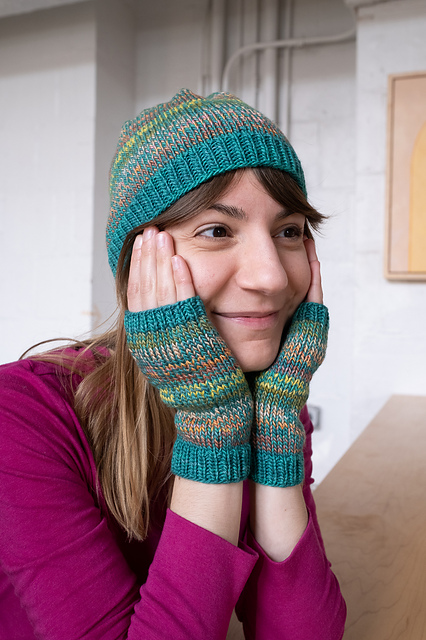 Ravelry: Bernadette Hat and Mitts pattern by Sarah E. Chapman