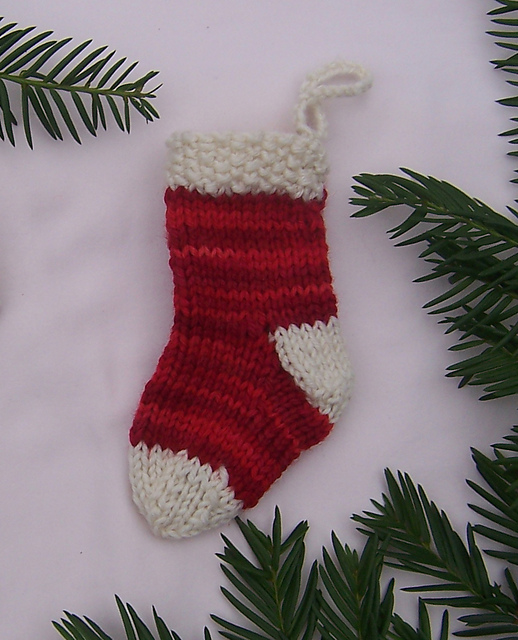 Ravelry: Mini Stocking Ornament pattern by Mara Jessup