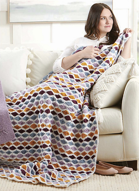 Ravelry: Daphne Throw pattern by Herrschners