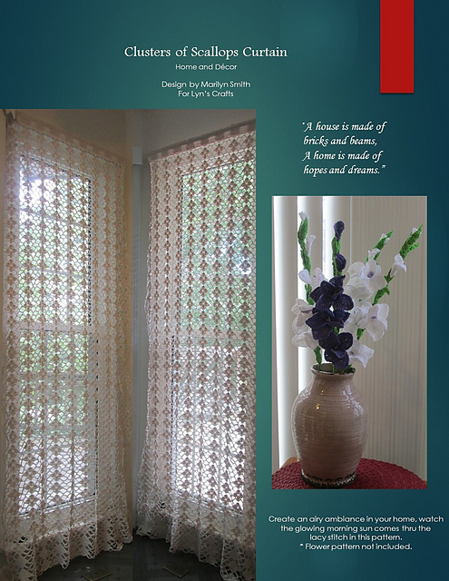 Ravelry: Clusters of Scallop Curtain pattern by Marilyn Smith