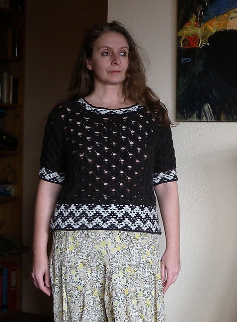 Ravelry: 21-22-10 Mohair Mosaic Sweater pattern by Pierrot (Gosyo Co., Ltd)