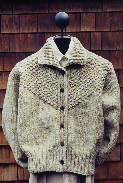 Ravelry: Moss Stitch Yoke Jacket pattern by Mari Dembrow
