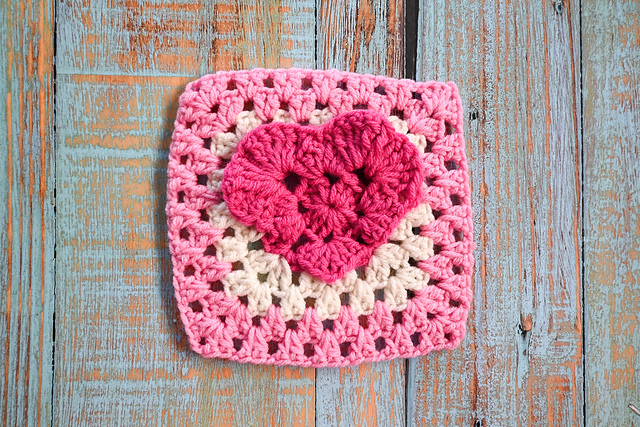Ravelry: Granny Heart Square pattern by Marie Segares