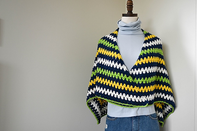 Ravelry: Granny Stitch Half Hexagon Shawl pattern by Marie Segares