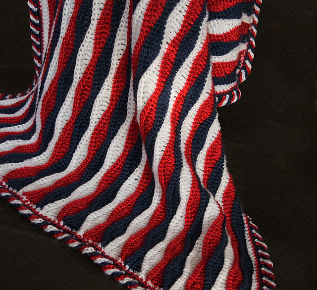 Ravelry: Wavy Navy Afghan pattern by Julie Muenster