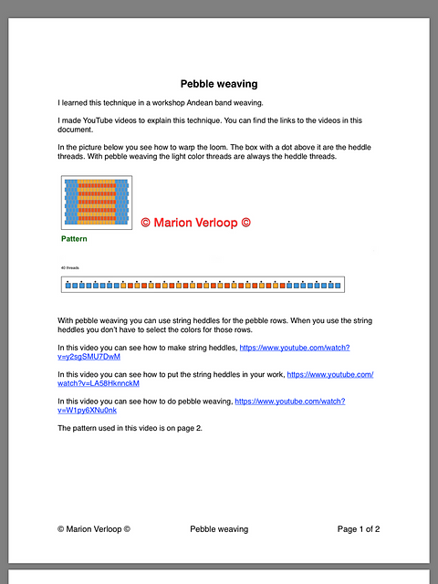 Ravelry: MarionVerloop's Pebble weaving