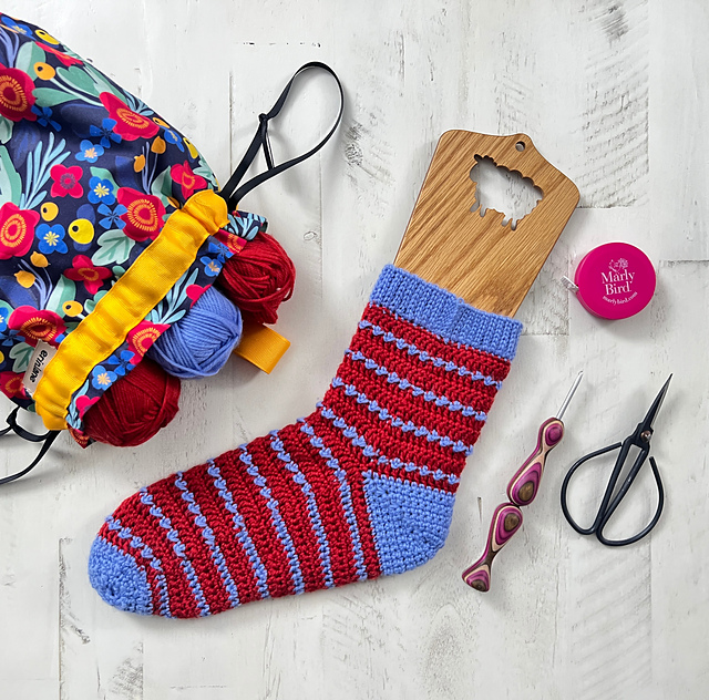 Ravelry: Aromatherapy Sock - Crochet pattern by Marly Bird and Robyn ...