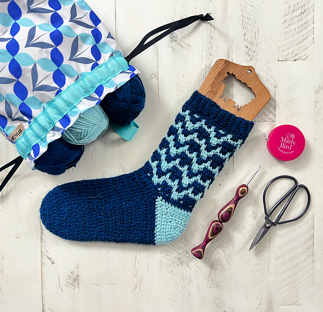 Ravelry: Tranquility Sock - Crochet pattern by Marly Bird and Robyn ...