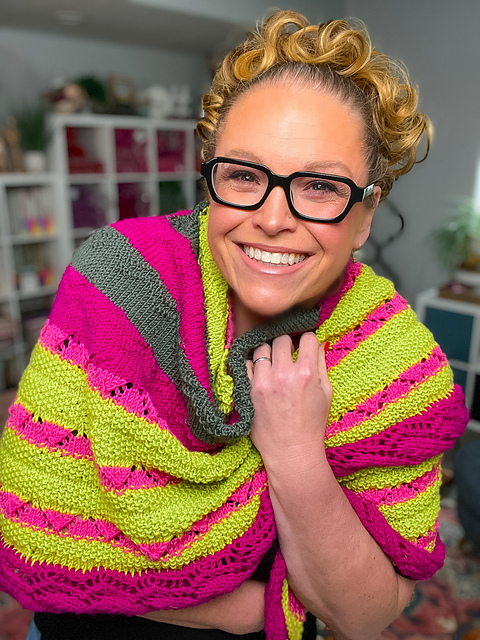 Ravelry: Mariposa Knit Triangle Shawl pattern by Marly Bird