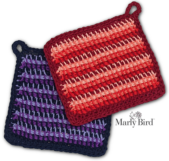 Ravelry: My First Tunisian Crochet Potholder pattern by Marly Bird and ...