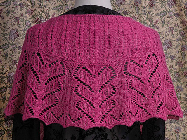 Ravelry: Waterfall Hearts Wrap pattern by Marsha White