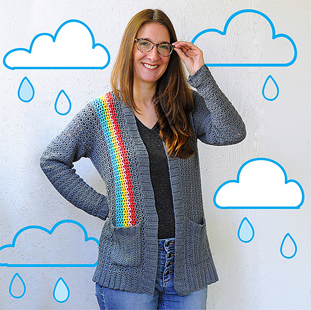 Ravelry: Rainbow in My Pocket Cardigan pattern by Mary Beth Cryan