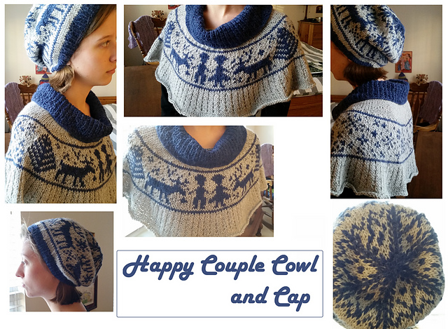 Ravelry: Happy Couple Cowl and Cap pattern by Mary C. Gildersleeve