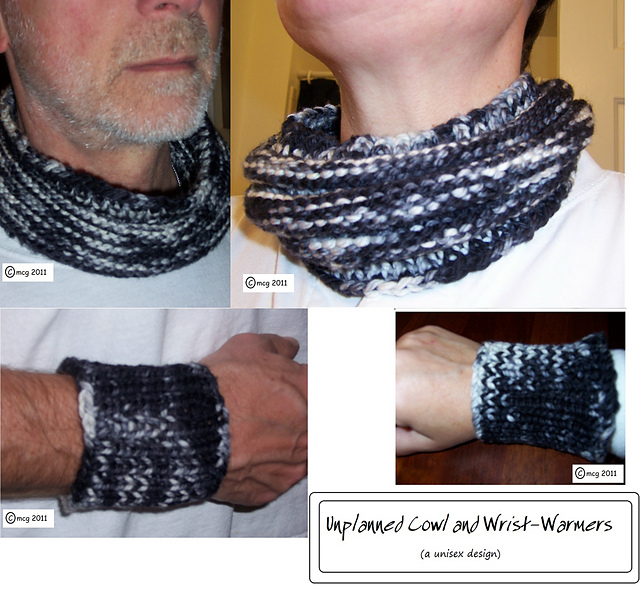 Ravelry: Unplanned Cowl and Wrist-warmers pattern by Mary C. Gildersleeve
