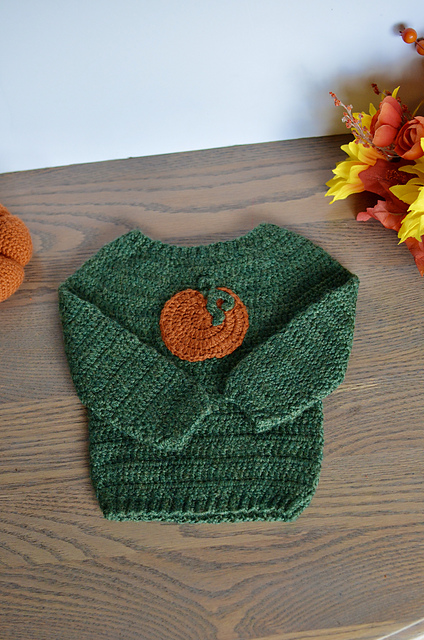 Ravelry: Fall Pumpkin Baby Pullover pattern by Mary Idella