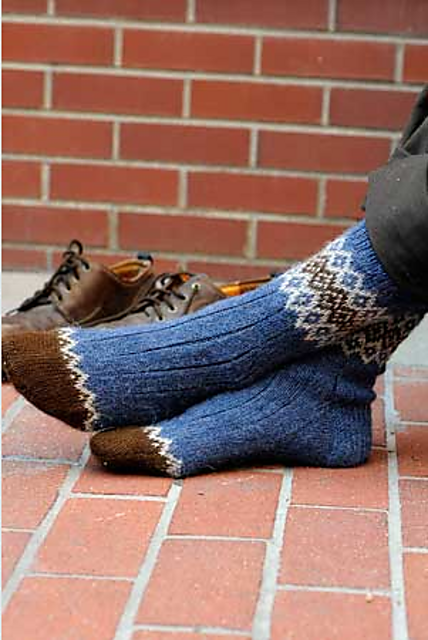 Ravelry: Border Socks pattern by Mary Jane Mucklestone