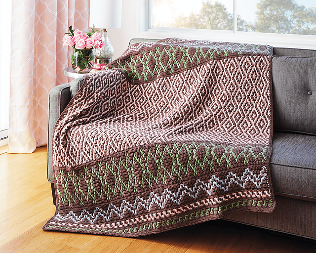 Ravelry: Succulent Mosaic Afghan pattern by Mary Maxim