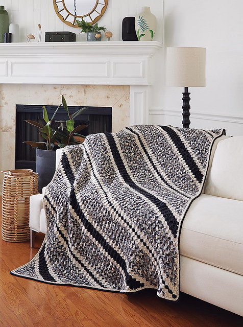 Ravelry: Relaxing Stripes Throw pattern by Mary Maxim