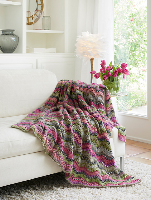 Ravelry: Terra Ripple Throw pattern by Mary Maxim